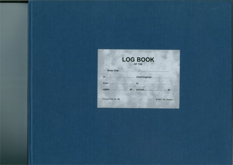 Engineer's Log Book英文 (3個月)-藍皮 | 弘運海技有限公司