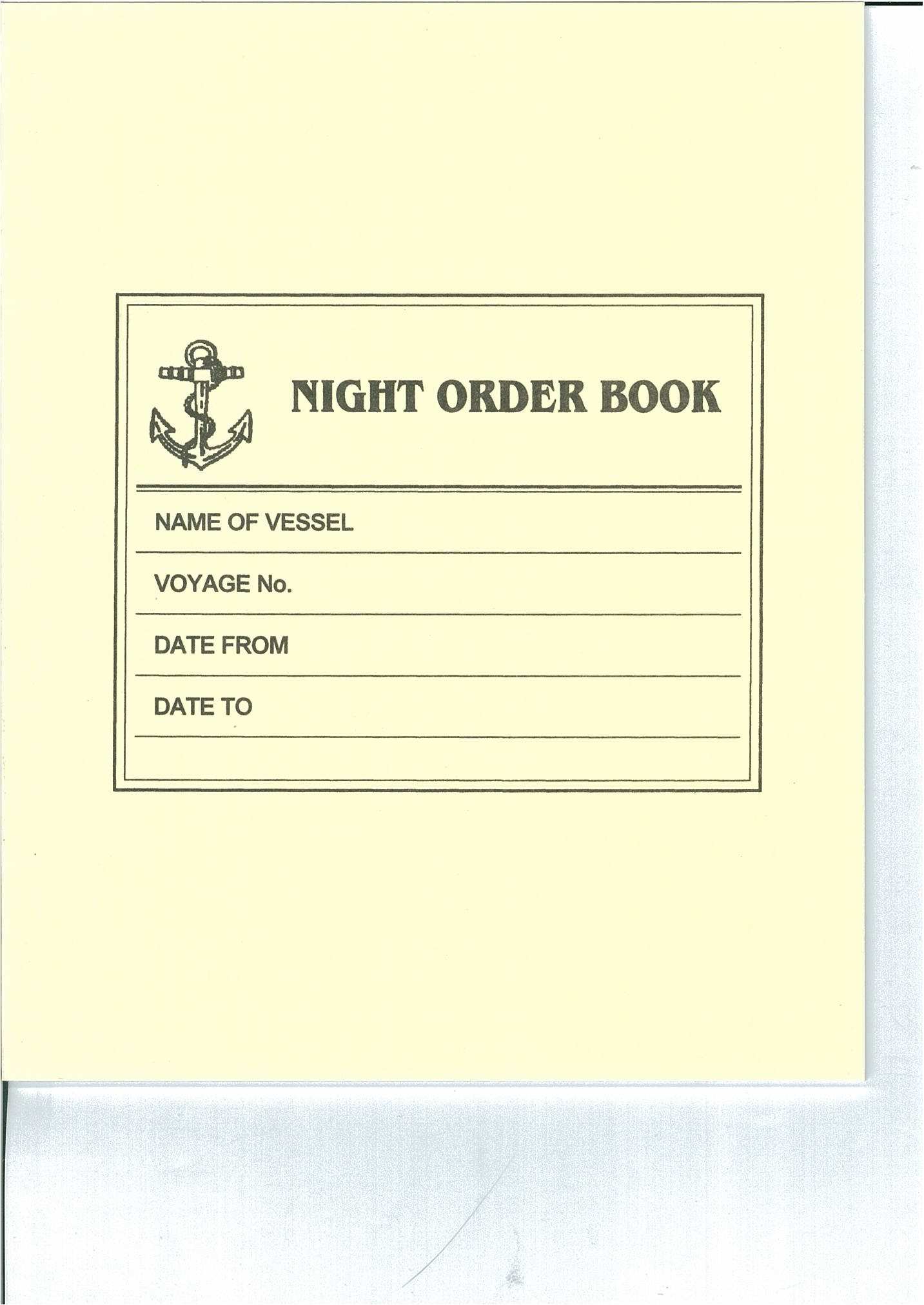 夜令簿 Night Order Book (英) | 弘運海技有限公司