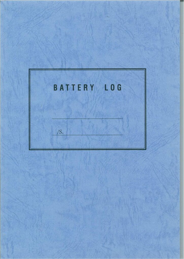 電池使用記錄簿(BATTERY LOG BOOK) | 弘運海技有限公司