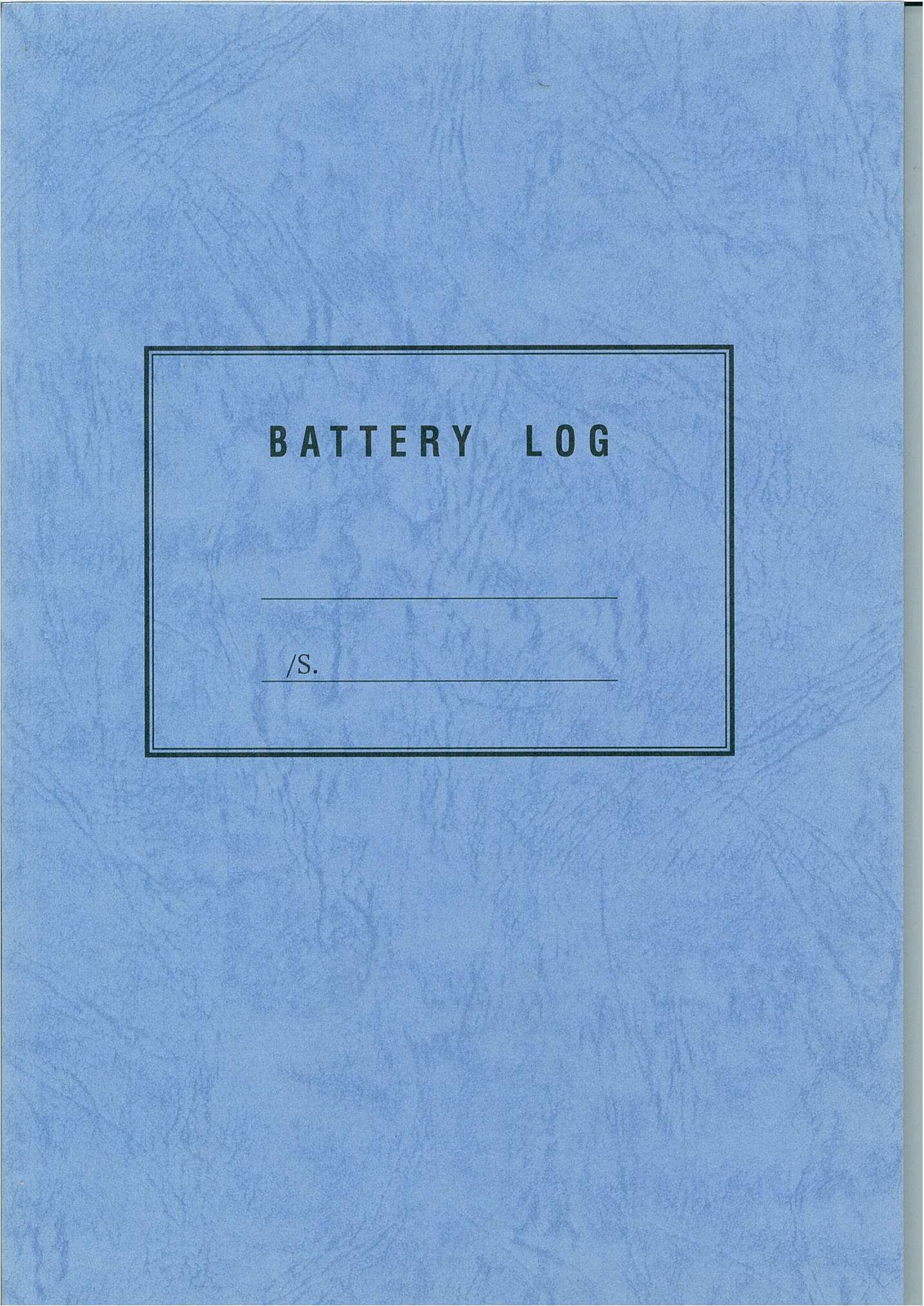 電池使用記錄簿(BATTERY LOG BOOK) | 弘運海技有限公司
