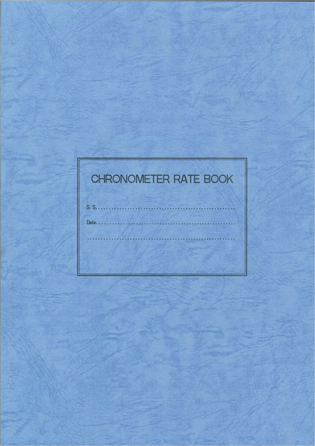 天文鐘(經線儀)記錄簿(CHRONOMETER LOG BOOK) | 弘運海技有限公司
