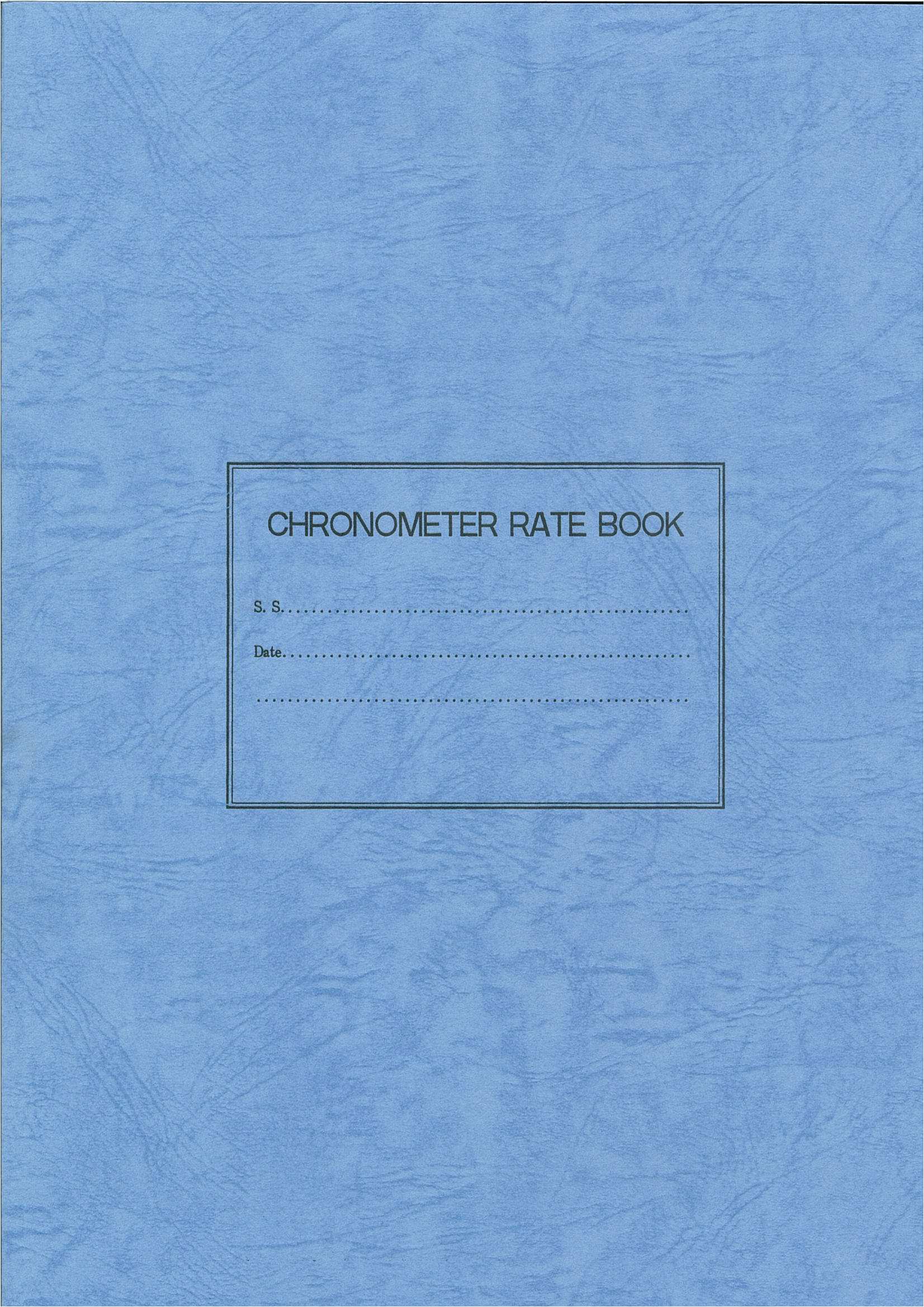 天文鐘(經線儀)記錄簿(CHRONOMETER LOG BOOK) | 弘運海技有限公司